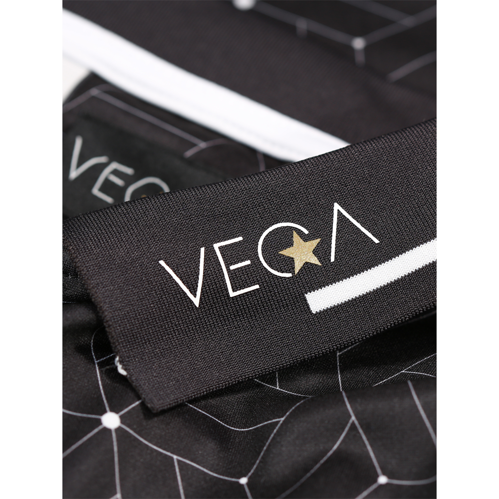 VEGA Yokohama Geometric Printed Jersey Polo Black – VEGA Golf